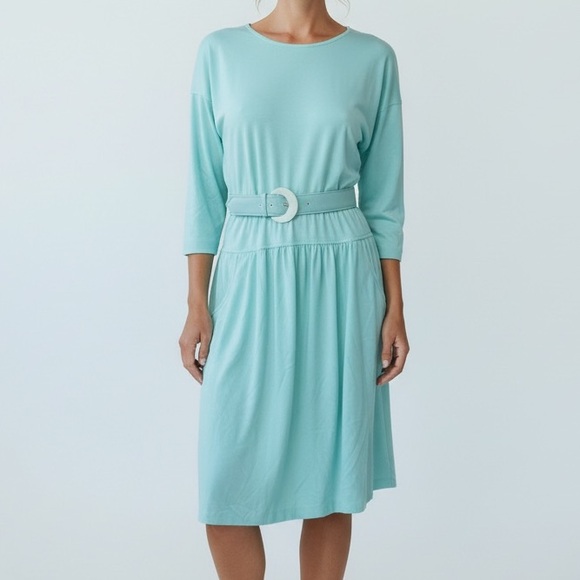 Carriage Court | Dresses | Vintage 98s Carriage Court Light Blue Tea ...